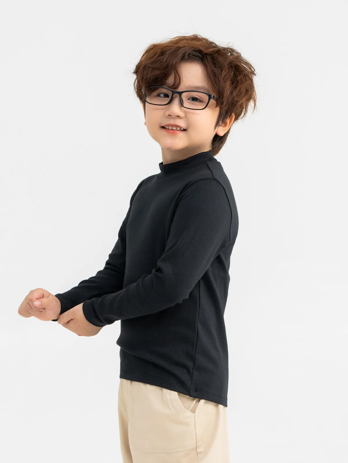 Áo Dài Tay Kid Vải Rib | YODY
