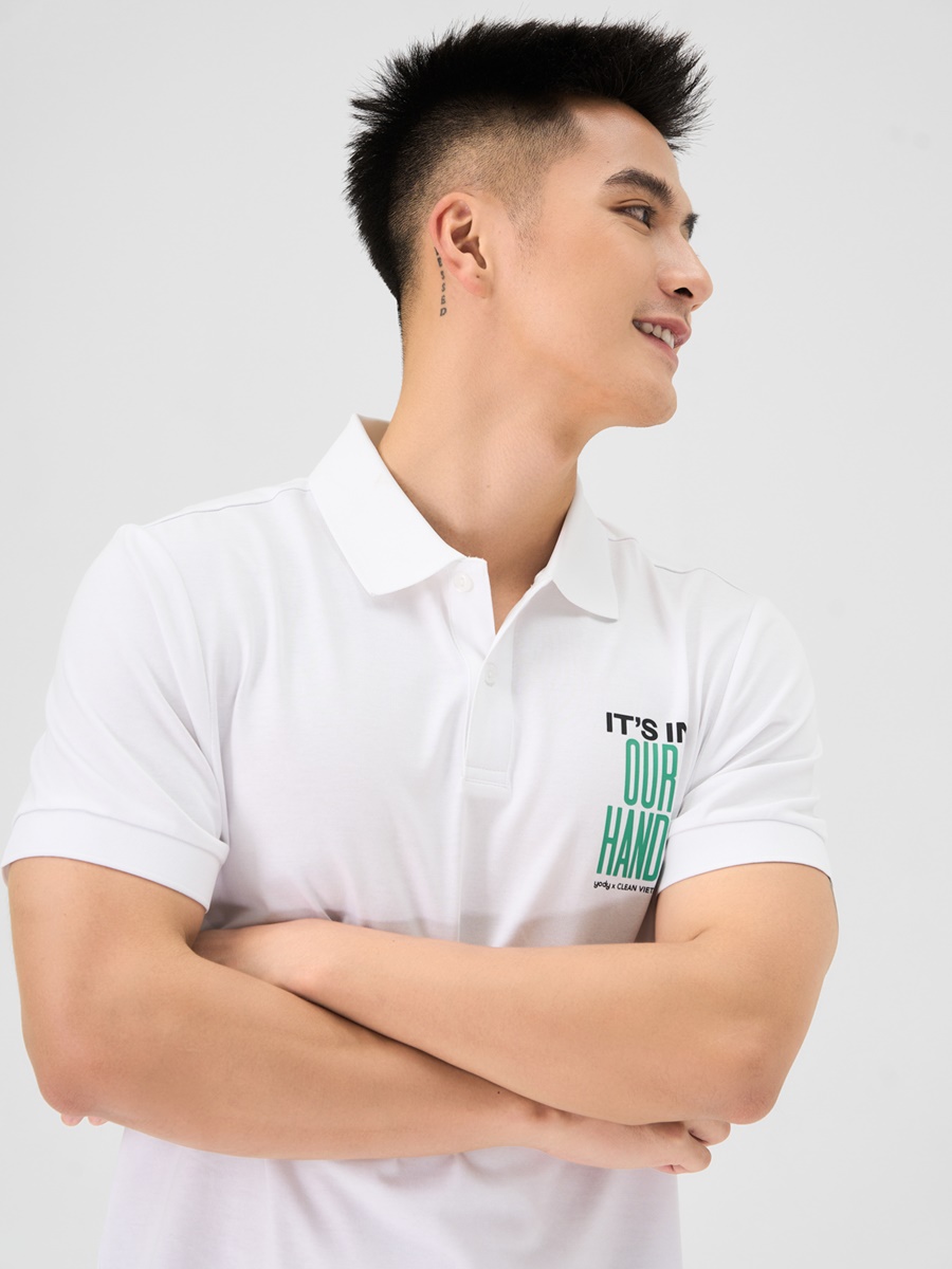 Polo Nam Recycle Clean Việt Nam Form Rộng | YODY