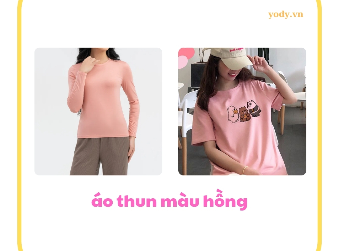 10+ Cách phối đồ với áo thun màu hồng xinh đẹp, sành điệu | Yody