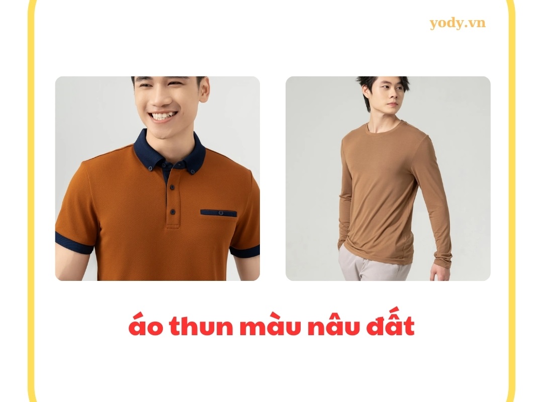 Mix & Match áo thun màu nâu đất sành điệu, thu hút nhất 2025 | Yody