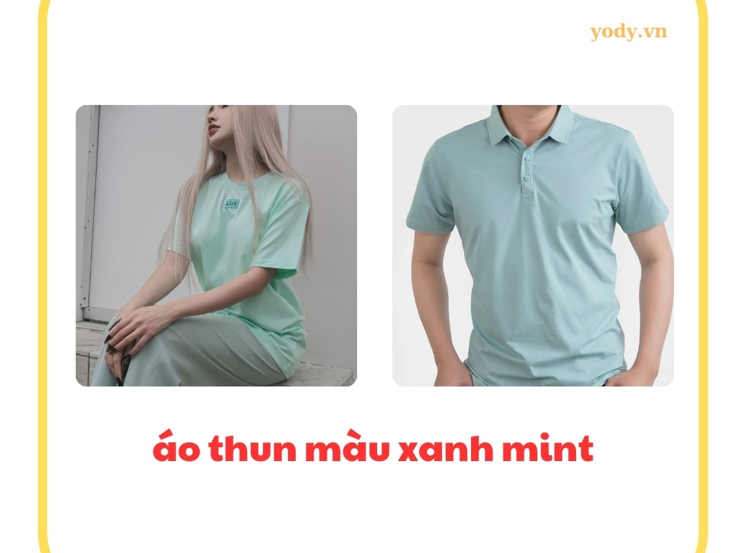 10 mẫu áo thun màu xanh mint đẹp, không lo lỗi mốt | Yody