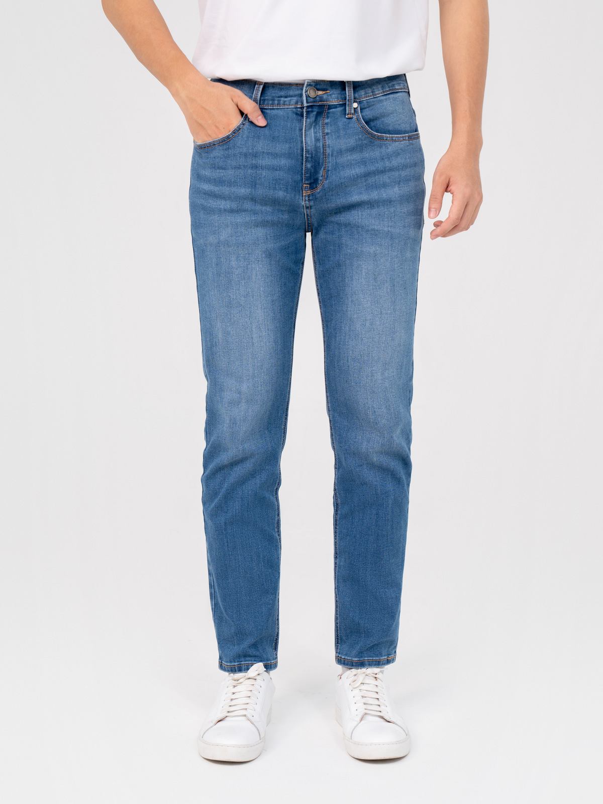 Quần Jeans Nam Slim Fit Coolmax Mác Kẹp Yody Denim | YODY