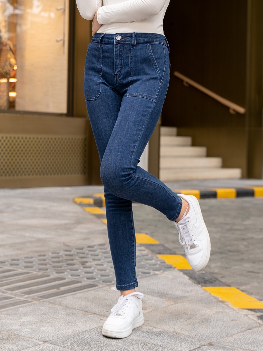 Quần Jeans Nữ Skinny Co Giãn 4 Chiều | YODY